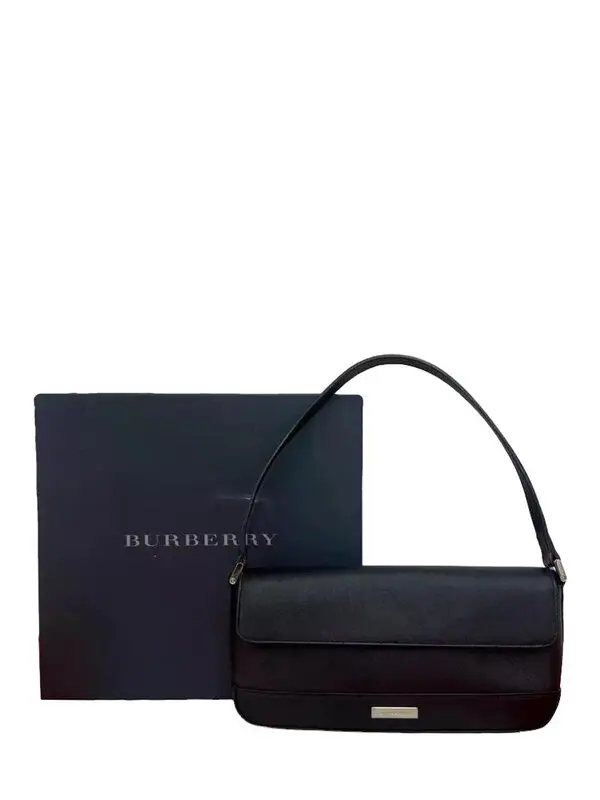 Burberry Leather Shoulder Bag - Black