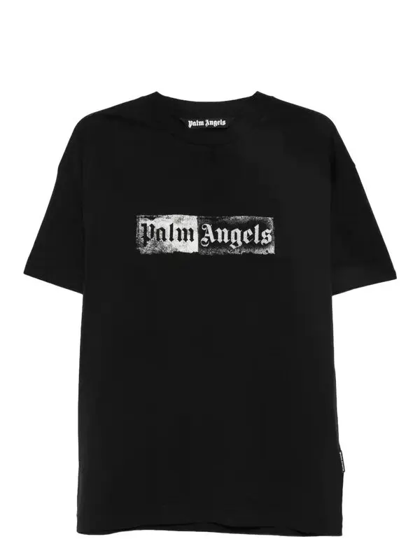 Palm Angels Stamp Logo Short-sleeve T-shirt - Black