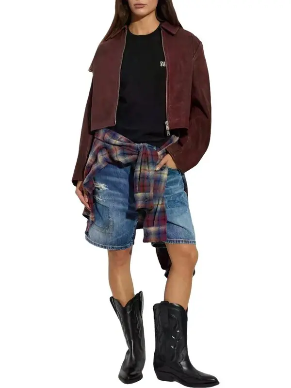 SAMSOE SAMSOE Leather Jacket - Red