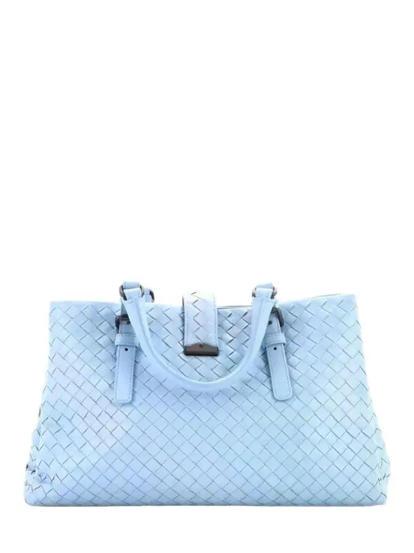 Bottega Veneta Roma Bag Intrecciato Nappa Small Tote Bag - Blue