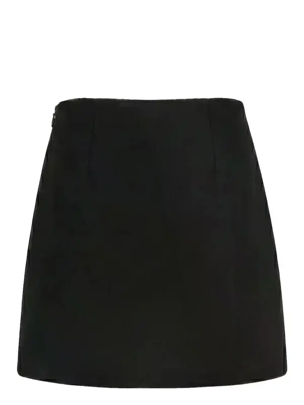 MSGM Faux-fur Trim Mini Skirt - Black