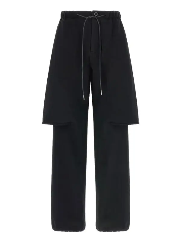 Sacai Trompe L'oeil Layered Design Trousers - Black