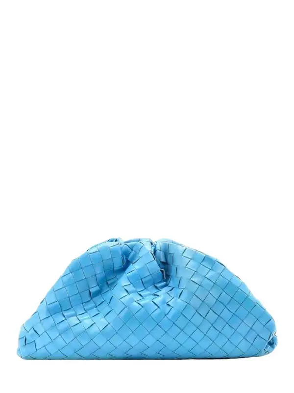 Bottega Veneta The Pouch Intrecciato Nappa Teen Crossbody Bag - Blue