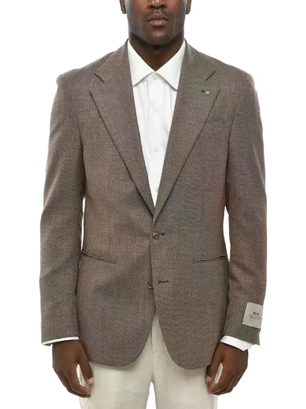 Corneliani Virgin Wool Jetted-pocket Blazer - Brown