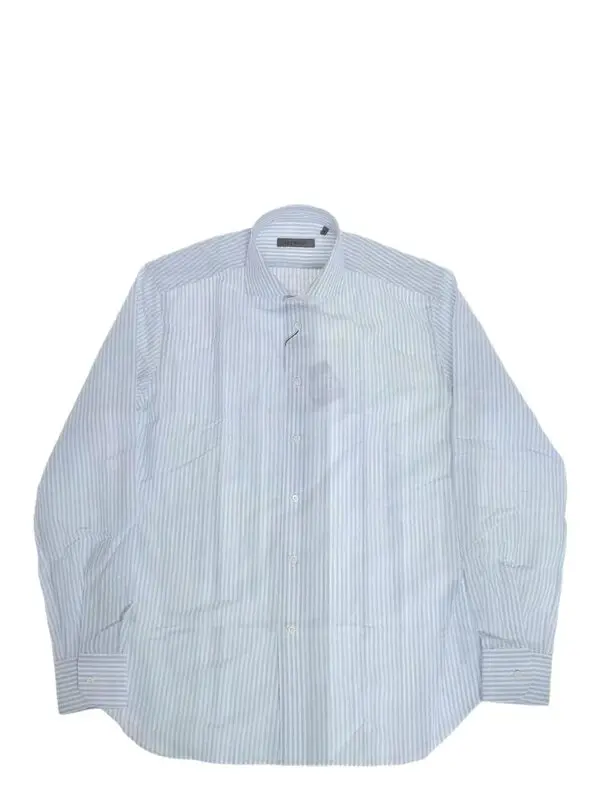 Corneliani Awning-striped French-collar Shirt - White
