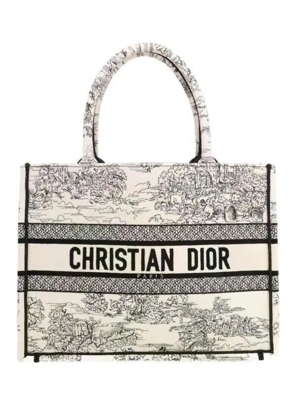 Dior Book Tote Oblique Monogram Tote Bag - Neutrals