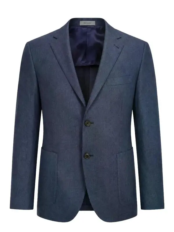 Corneliani Single-breasted Notch-lapels Blazer - Blue