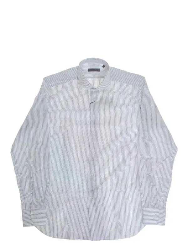 Corneliani Striped French-collar Shirt - White