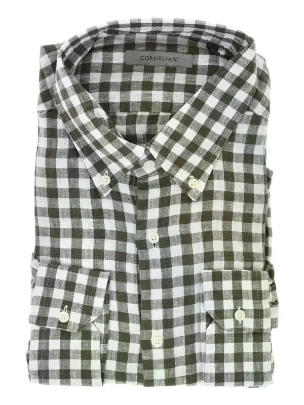 Corneliani Checked Shirt - White