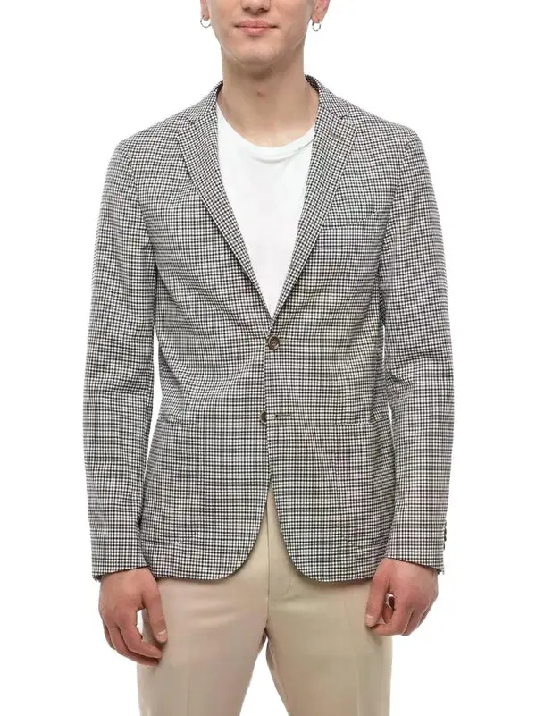 Corneliani Gingham Unlined Blazer - Brown