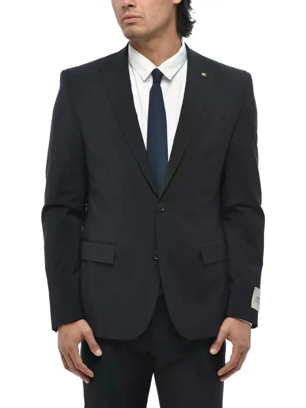 Corneliani Single-breasted Flap-pocket Suit - Blue