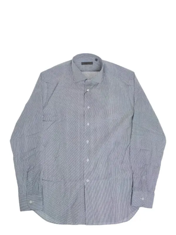 Corneliani Striped French-collar Shirt - Grey