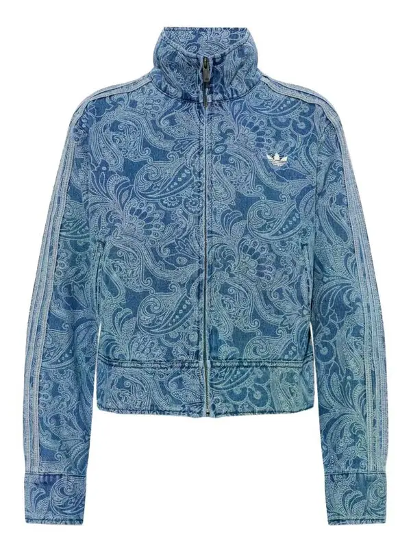Adidas Liberty London Firebird Denim Track Top - Blue