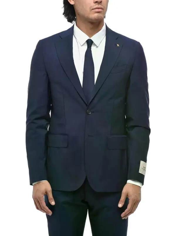 Corneliani Cc Collection Single-breasted Mohair-blend Suit - Blue