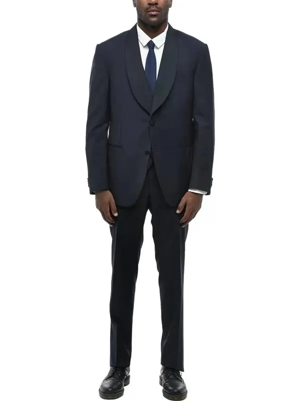 Corneliani Satin-lapel Suit - Blue