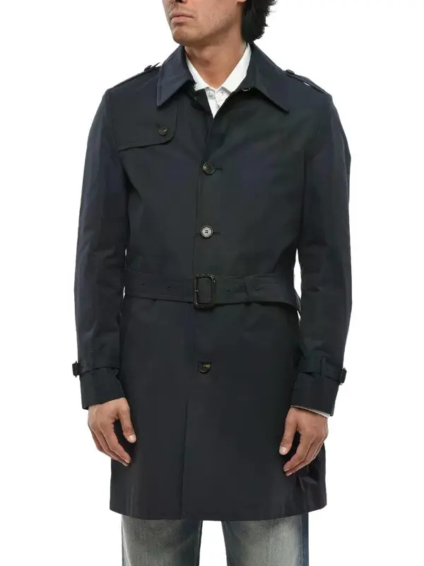Corneliani Belted Trench Coat - Blue