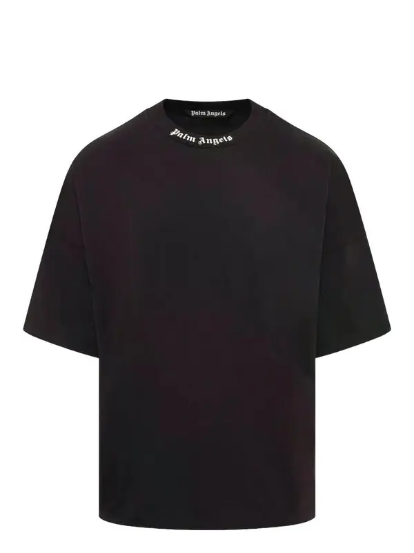 Palm Angels Logo-print Cotton T-shirt - Black