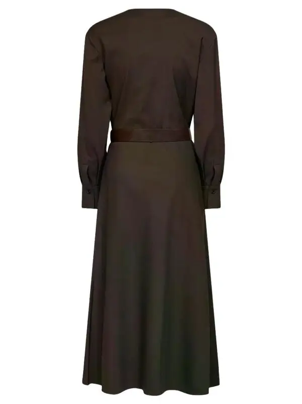 Brunello Cucinelli Monili Embellished Midi Dress - Brown