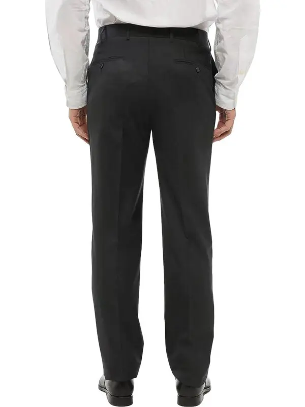 Corneliani Pressed Crease Virgin Wool Trousers - Grey