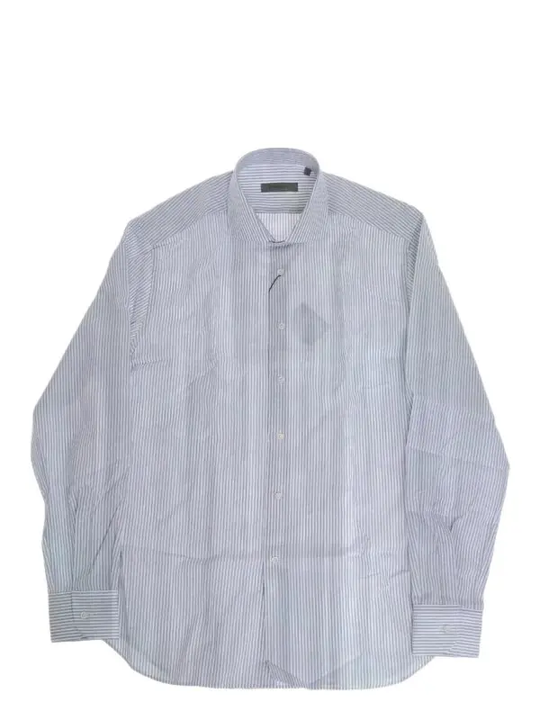 Corneliani Striped French-collar Shirt - White