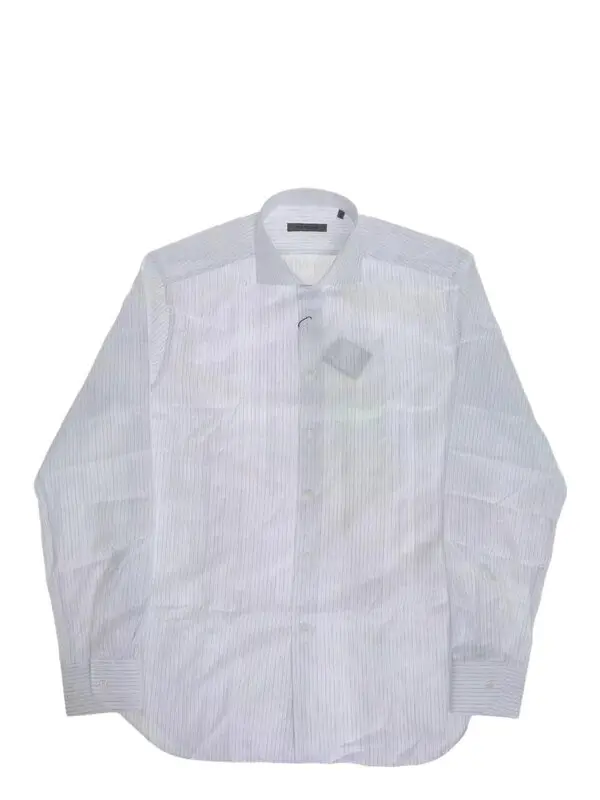 Corneliani Striped French-collar Shirt - White