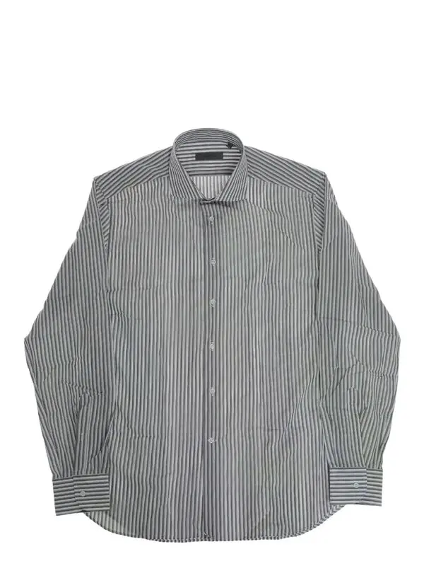Corneliani Striped Cotton Shirt - Grey
