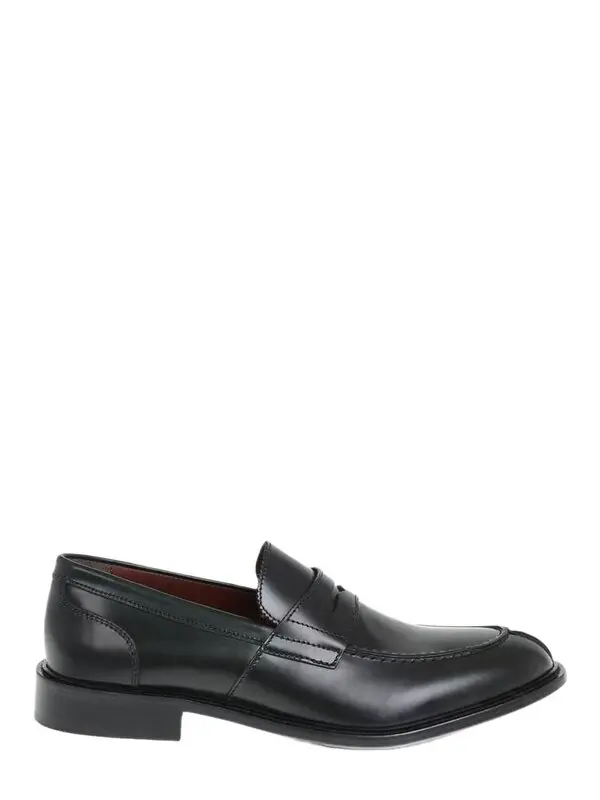 Corneliani Penny-slot Leather Loafers - Black