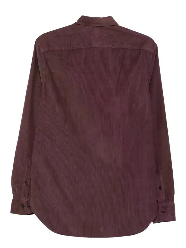 Canali Corduroy Long-sleeve Shirt - Red