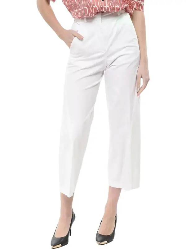QL2 QUELLEDUE Flat-front Chino Trousers - White