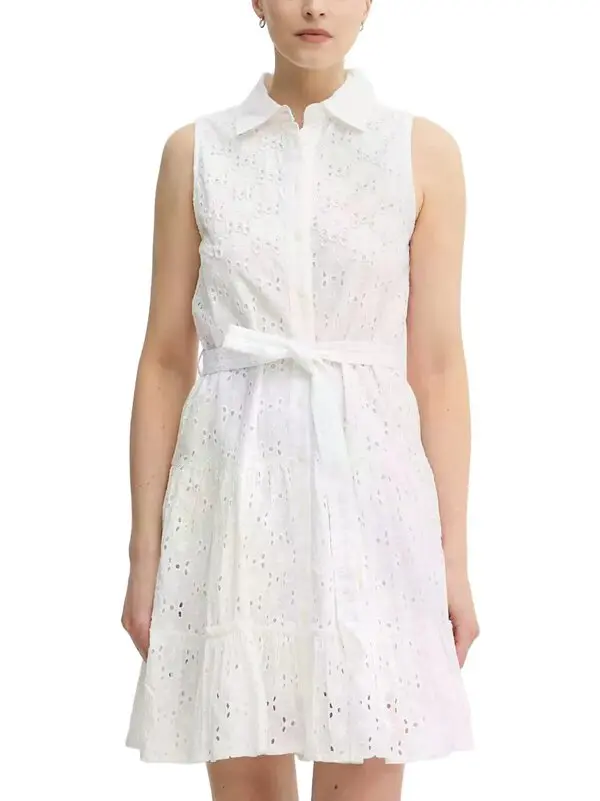 Lola Casademunt Mini Broderie Anglaise Tiered Dress - White