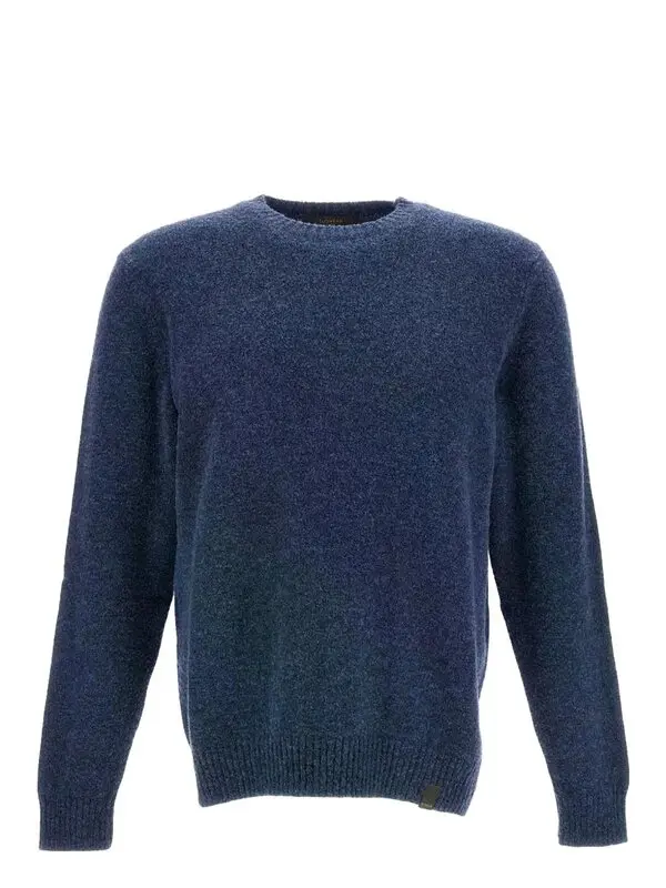 ZANONE Crew-neck Bouclé Sweater - Blue