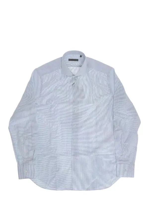 Corneliani Striped Cotton Shirt - Blue