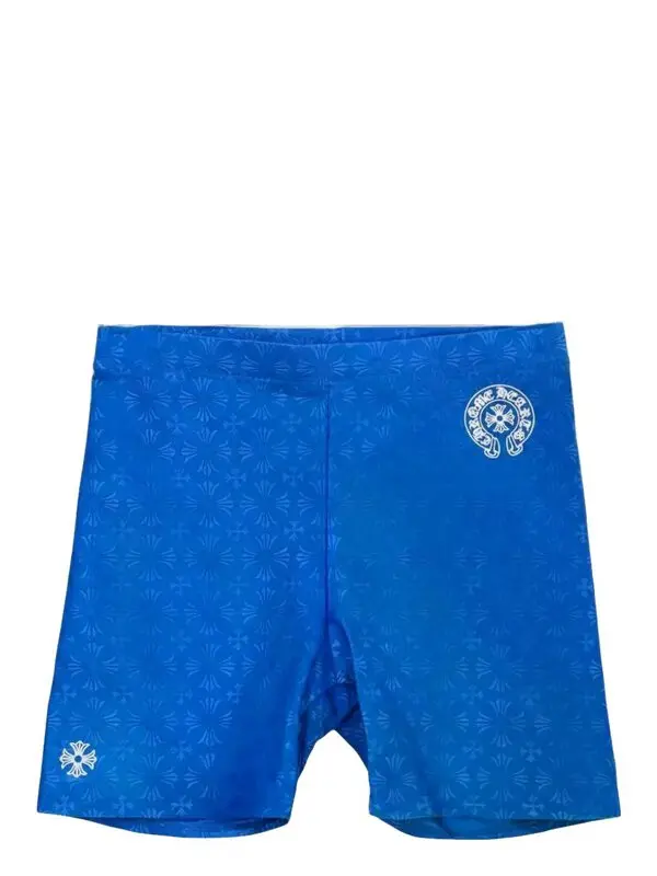Chrome Hearts Horseshoe Logo Biking Shorts - Blue