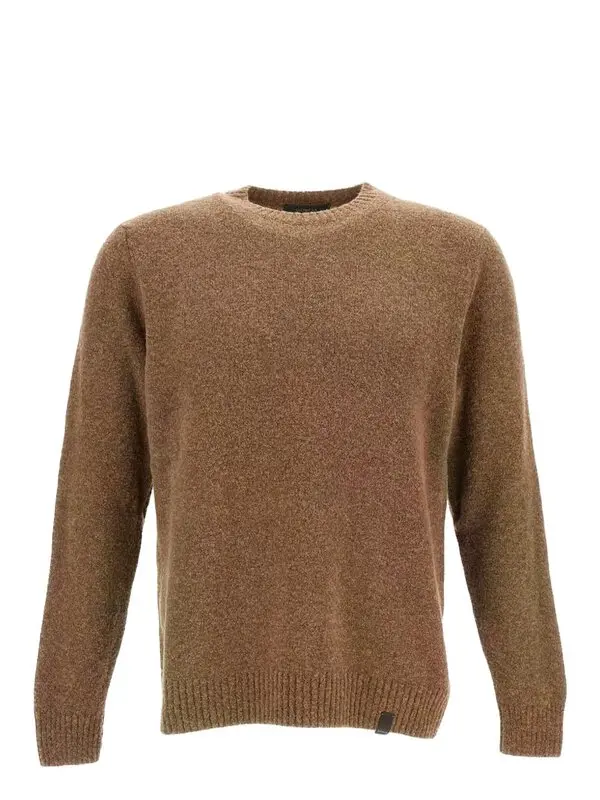 ZANONE Crew-neck Bouclé Sweater - Brown
