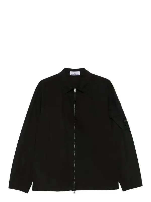 Stone Island Zip-fastening Overshirt - Black