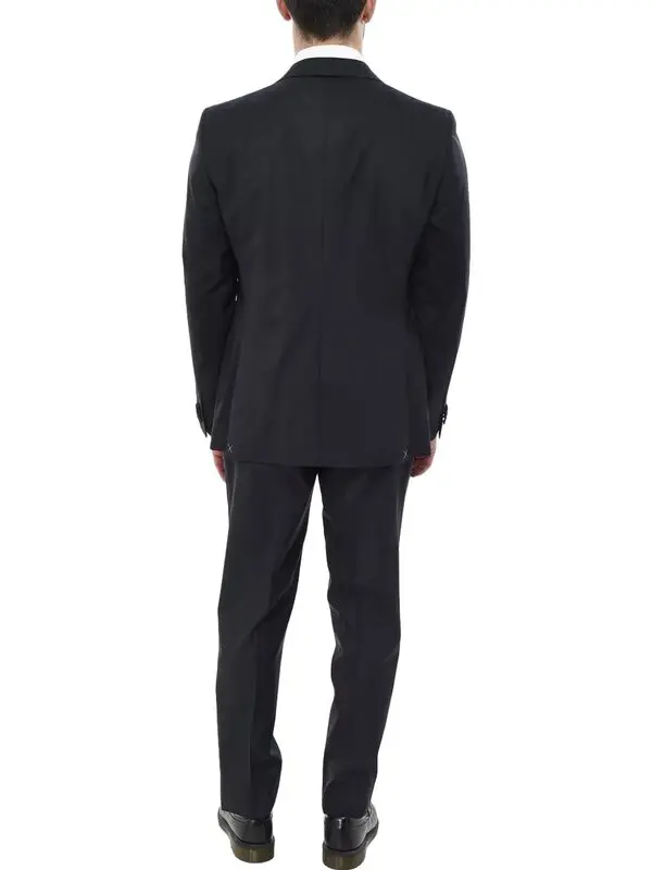Corneliani Satin-lapel Three-piece Suit - Black