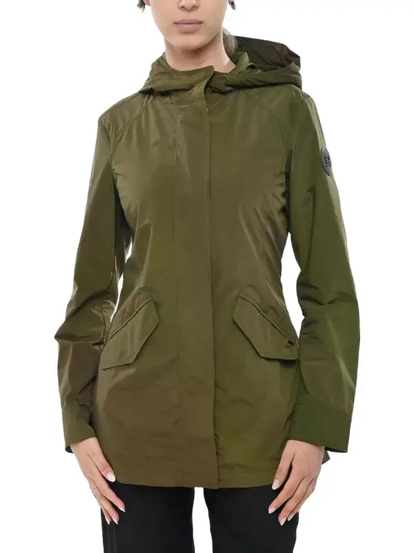 Woolrich Hooded Concealed-fastening Jacket - Green