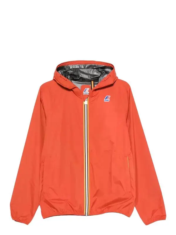 K-WAY Logo Patch Hooded Jacket - Orange
