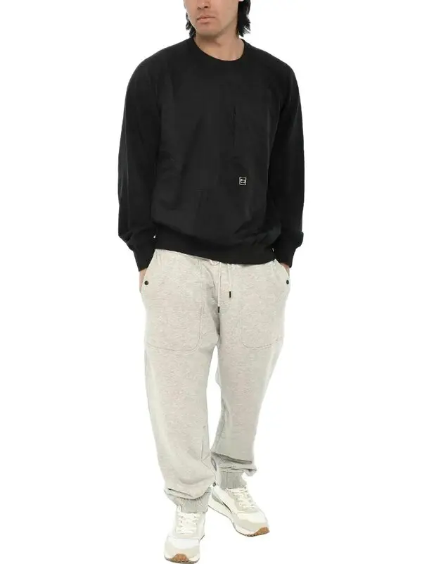 Woolrich Zip-pocket Crew-neck Sweater - Black