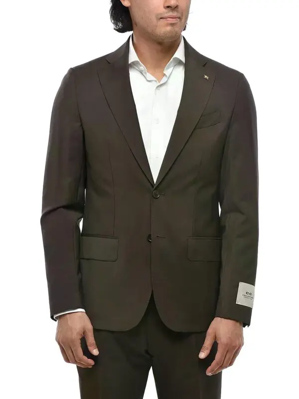 Corneliani Cc Collection Single-breasted Notch-lapel Suit - Brown