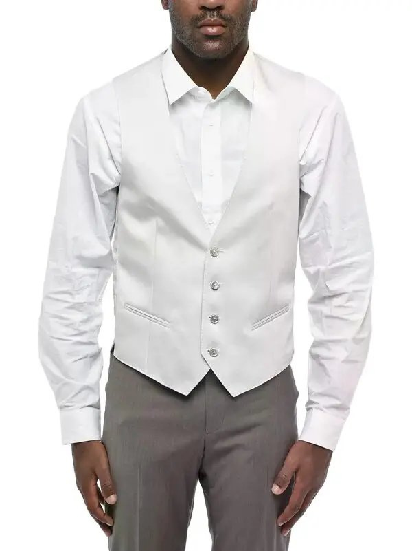Corneliani Satin Welt-pocket Waistcoat - Grey