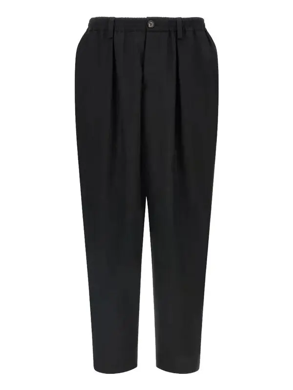 Marni Cropped Pleated Trousers - Black
