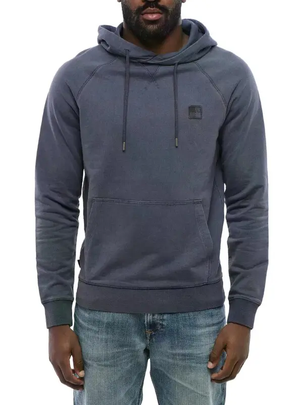 Woolrich Brushed Cotton Drawstring Hoodie - Blue
