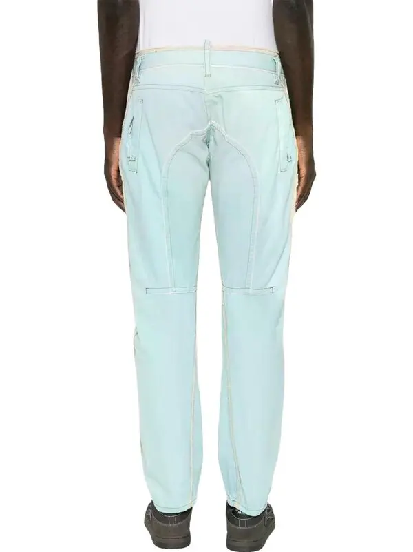 Dsquared2 Panelled Contrast-stitch Trousers - Blue