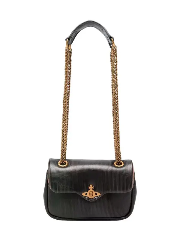 VIVIENNE WESTWOOD Orb Plaque Shoulder Bag - Black