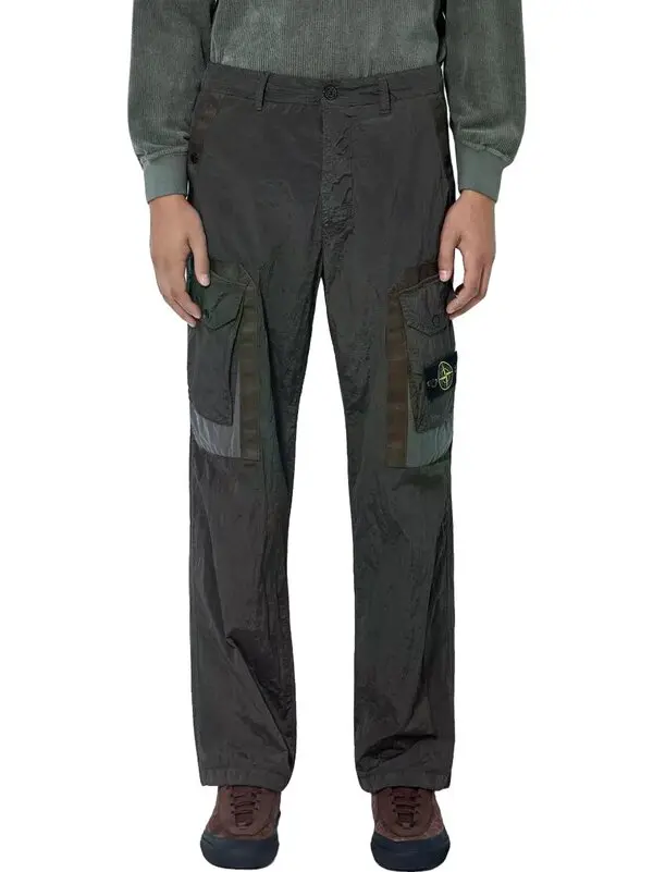 Stone Island Nylon Metal In Econyl® Cargo Trousers - Green