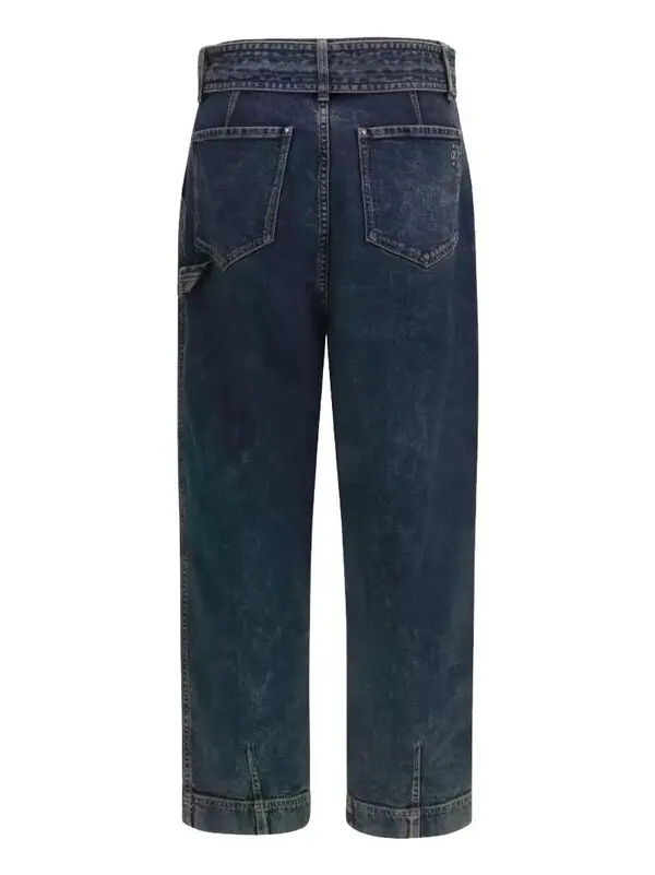Giorgio Armani High-waisted Belted Jeans - Blue