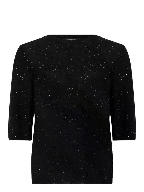Fabiana Filippi Sequin Embellished Fine Knit Sweater - Black