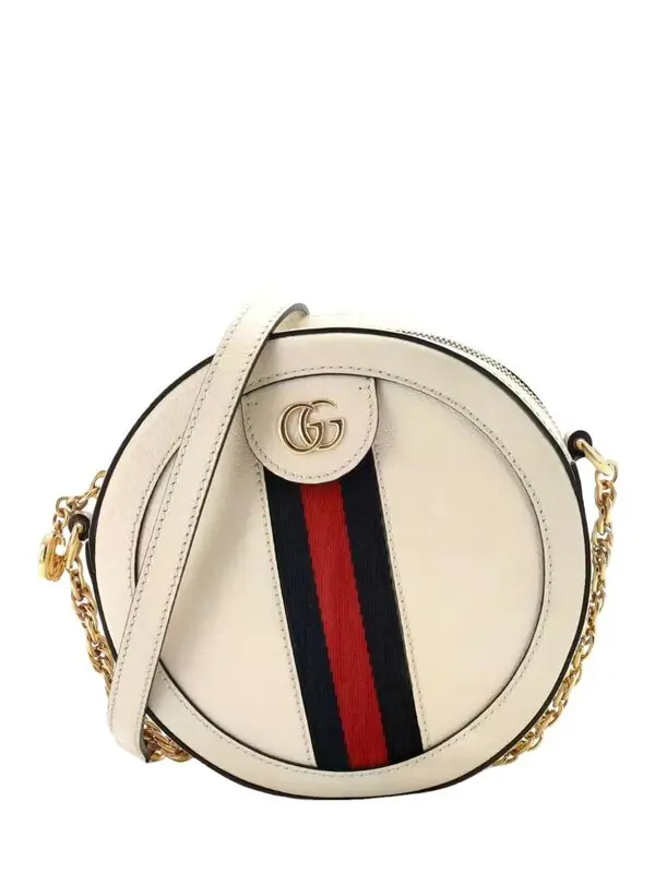 Gucci Ophidia Round Shoulder Bag Mini Crossbody Bag - White