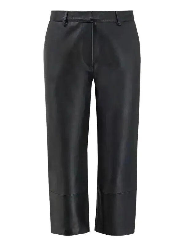 THE FRANKIE SHOP Lior Leather Capri Pants - Black